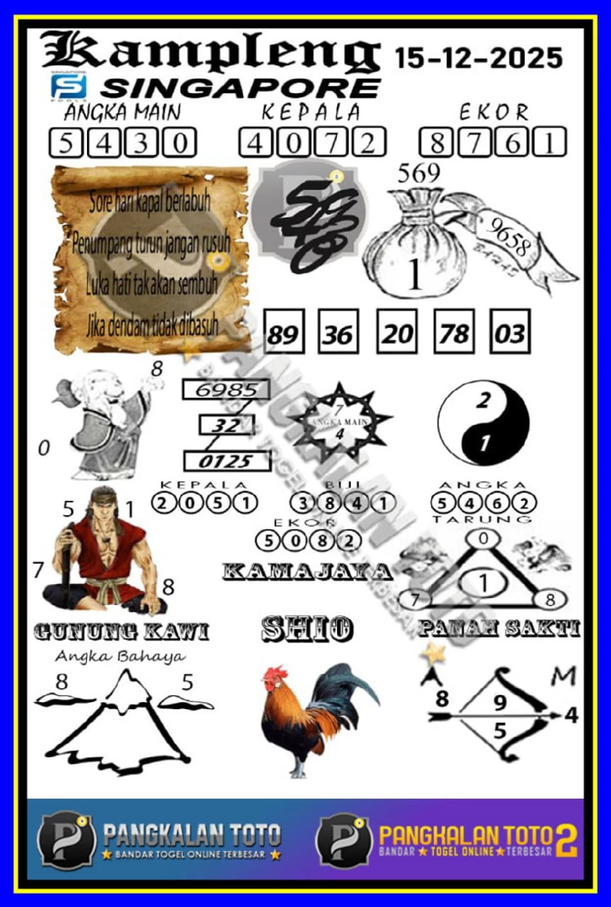 Forum Kode Syair SGP Opesia Toto, Prediksi Syair Singapore VIP Hari Ini ...